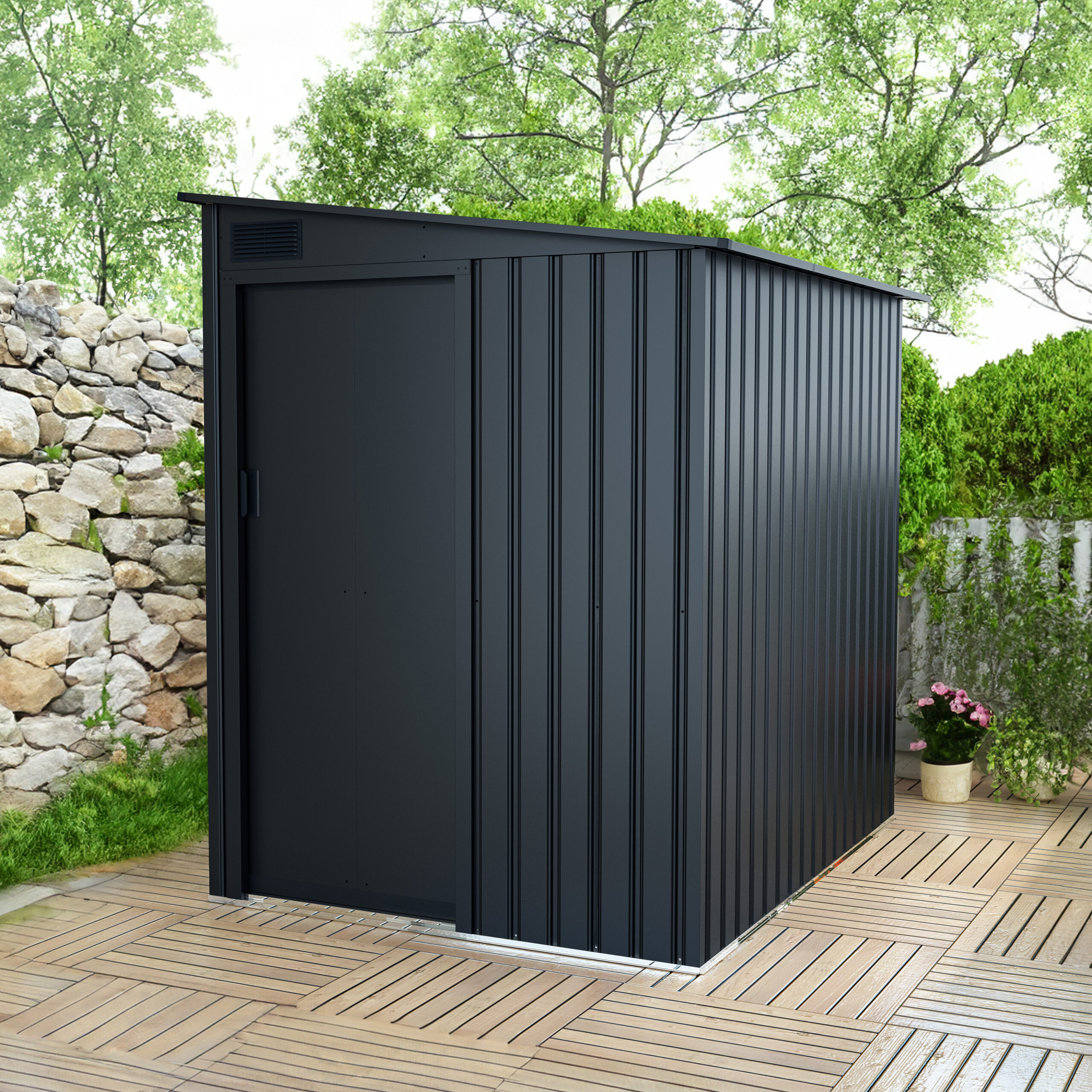 LOTUS Arley Lean-to Metal Shed™ - A1 Sheds